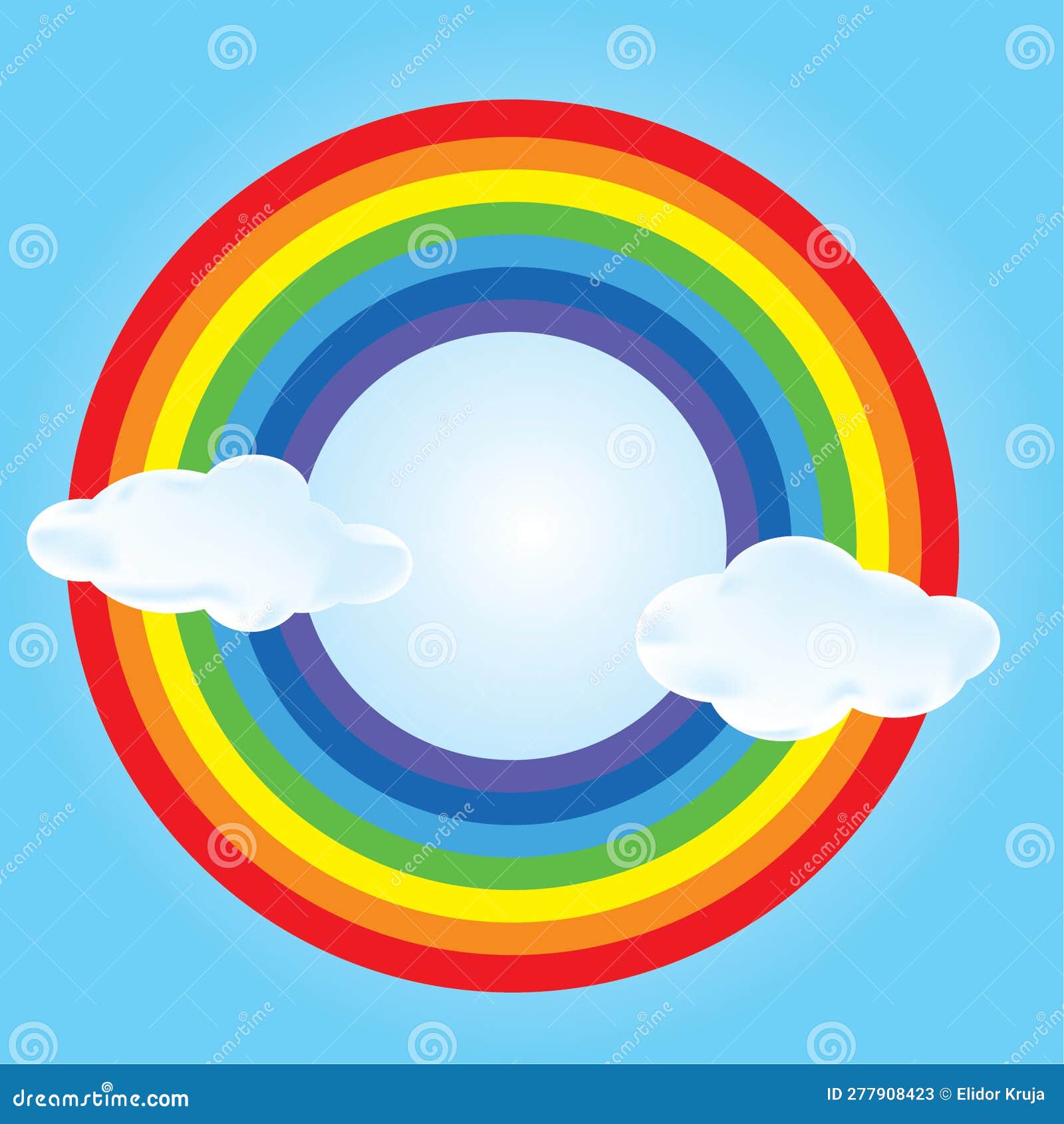 Rounded Rainbow background stock vector. Illustration of colorful ...