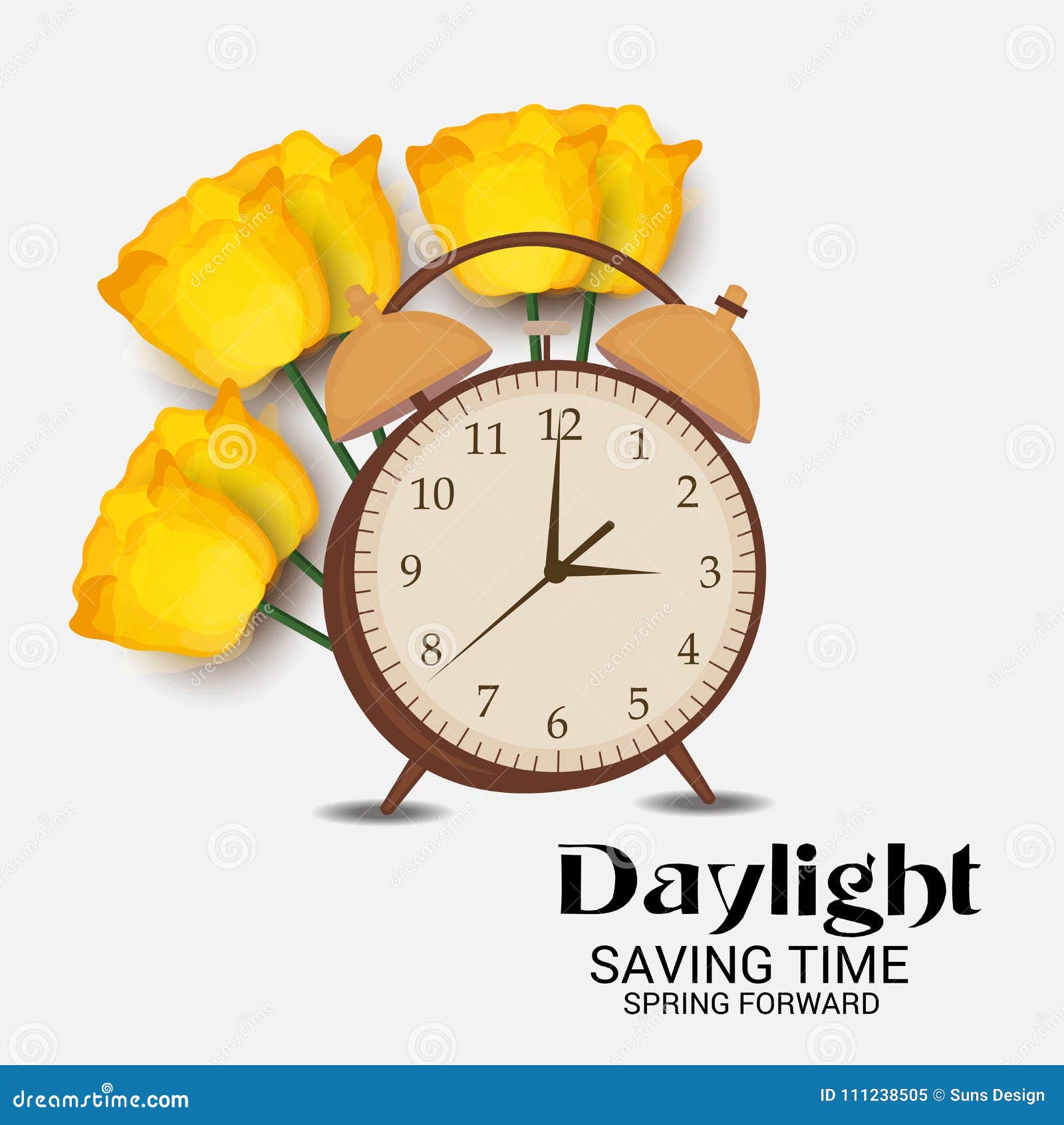 Daylight Saving Time. stock illustration. Illustration of timespring ...