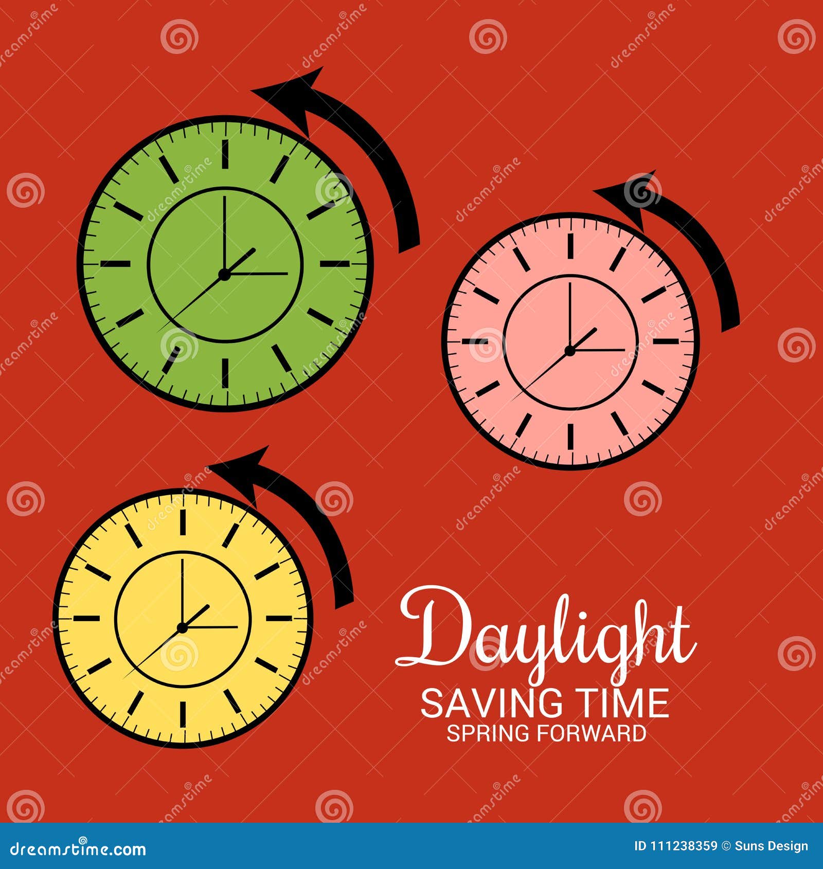 Daylight Saving Time. stock illustration. Illustration of white - 111238359