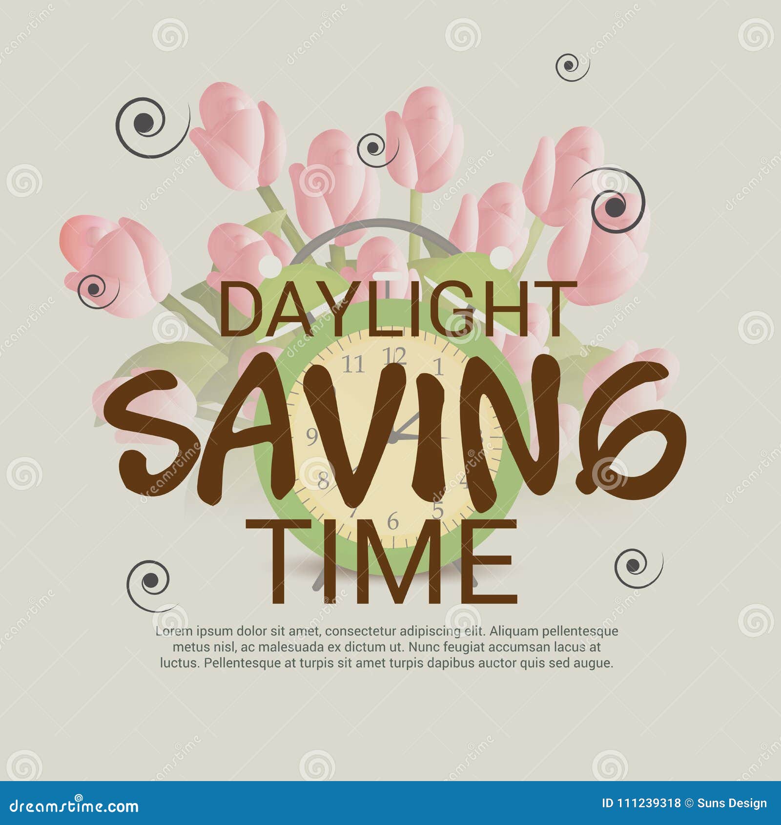 Daylight Saving Time. stock illustration. Illustration of hour - 111239318