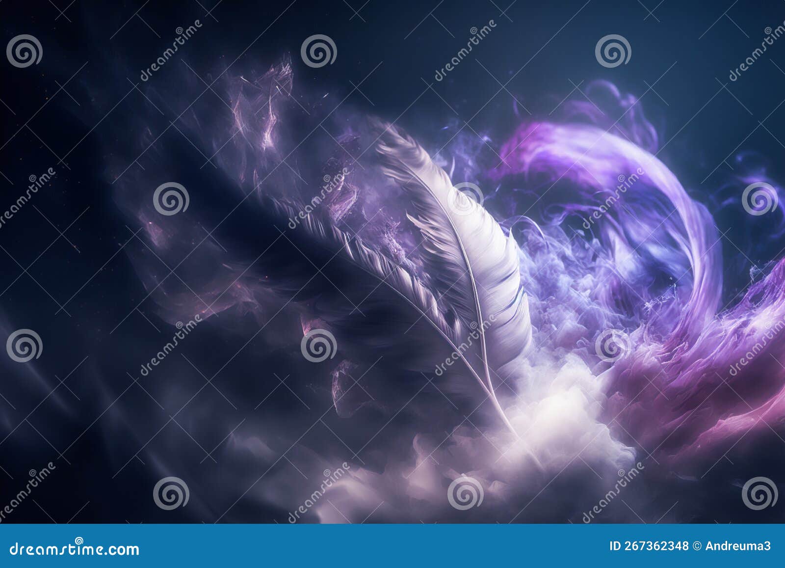 Illustration Background with Feather and Smoke Stock Illustration ...