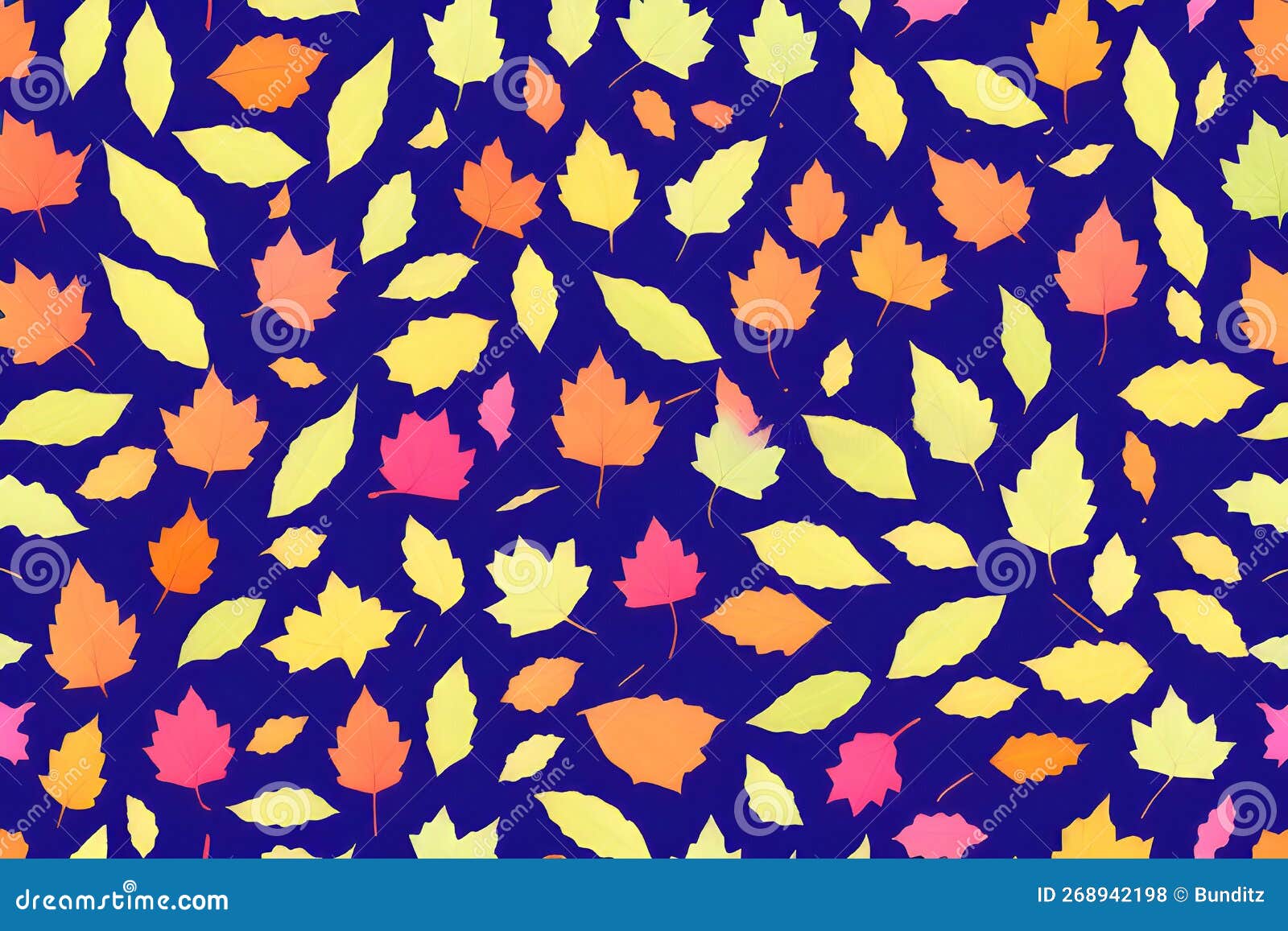 Illustration Background Image Colorful Leaves Many Forms Many Types ...