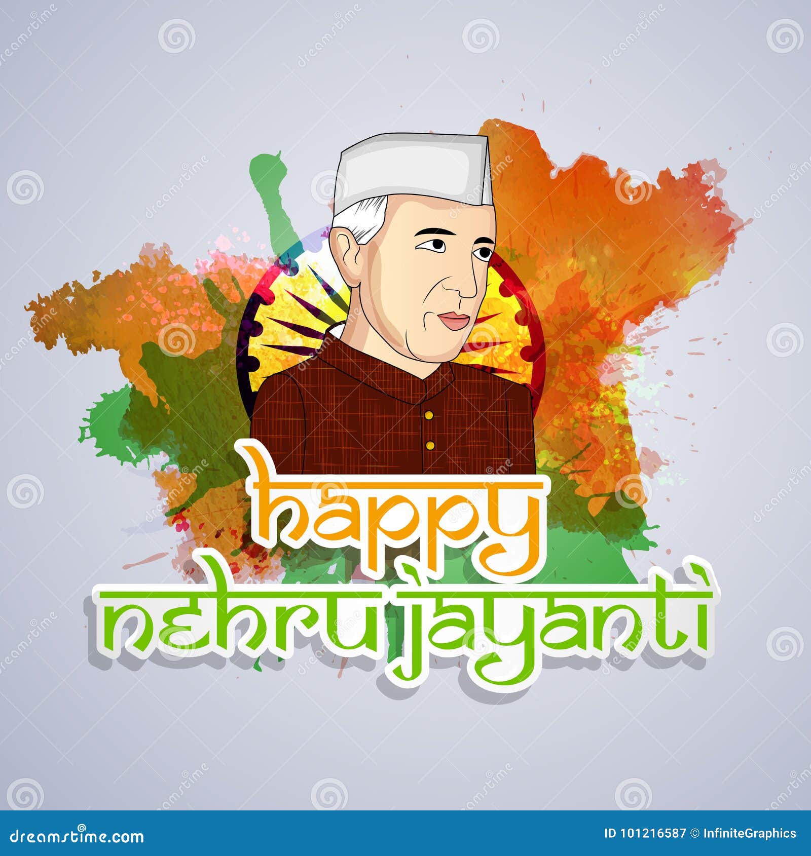 Illustration Of Background For Jawaharlal Nehru Jayanti Cartoon Vector ...