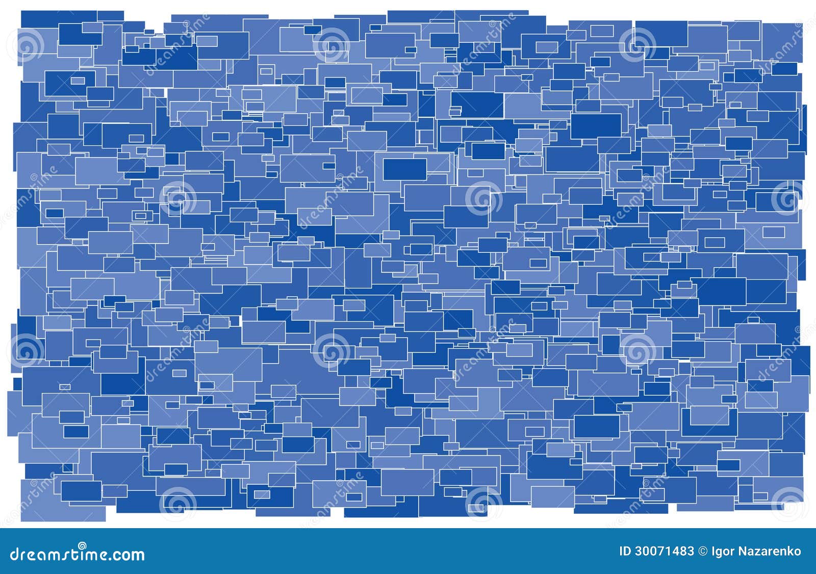 Background Made of Various Size and Shade Blue Rec Stock Vector ...