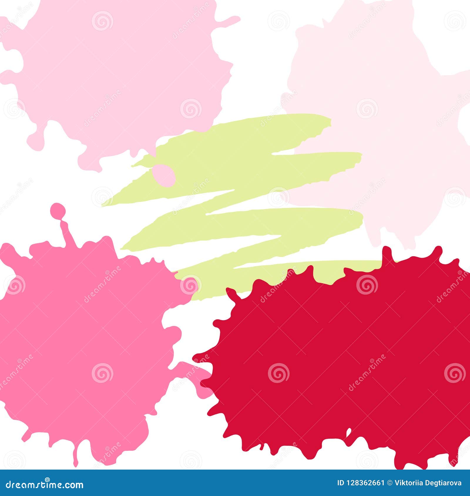 Illustration. Background of Multi-colored Blots of Ink Stock Vector ...