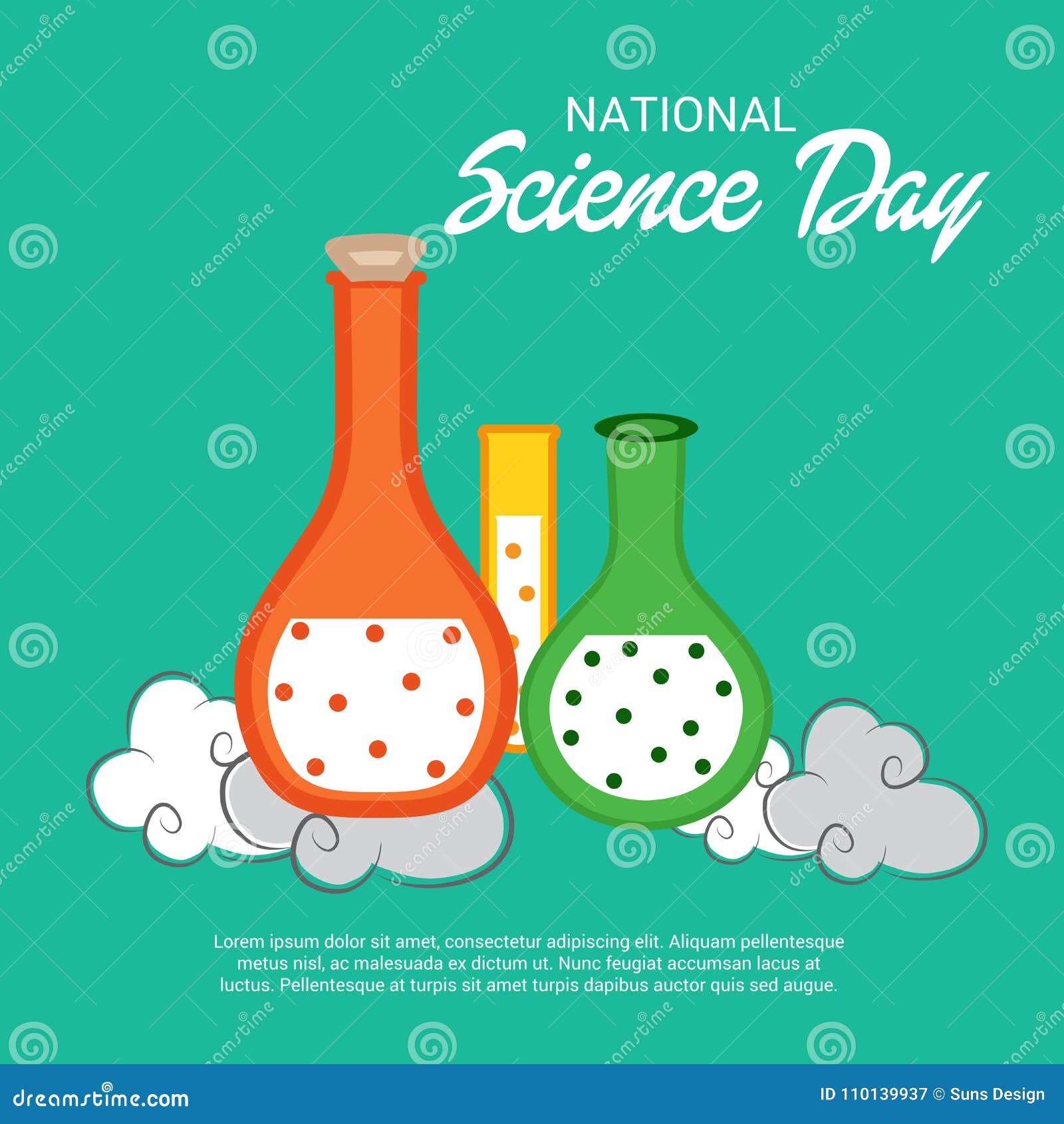 National Science Day. stock illustration. Illustration of molecular ...