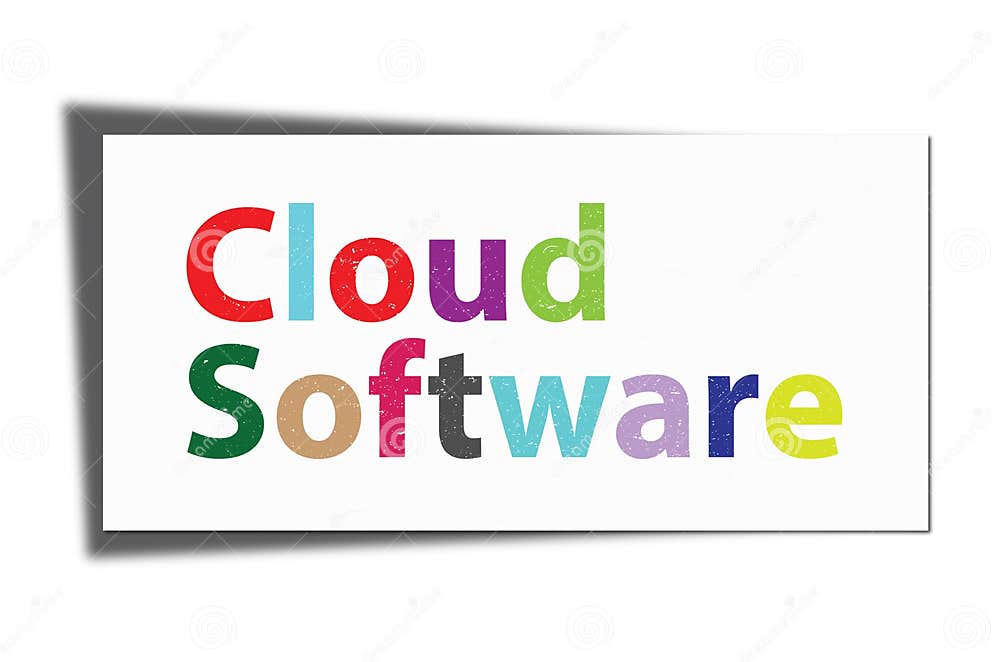 Cloud software stock vector. Illustration of service - 96910509