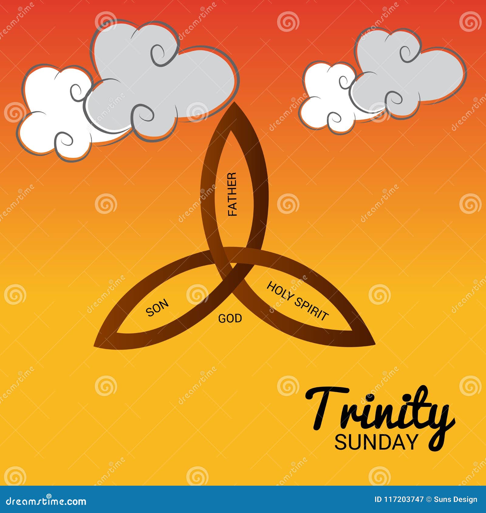 Trinity Sunday. stock illustration. Illustration of pentecost - 117203747