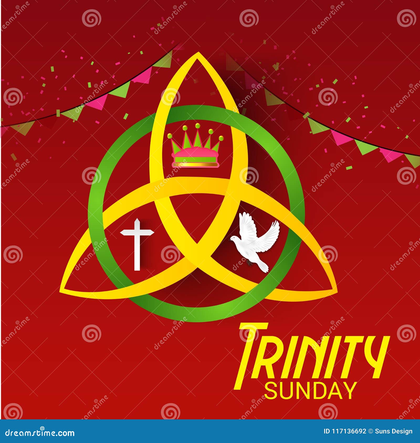 Trinity Sunday. stock illustration. Illustration of text - 117136692