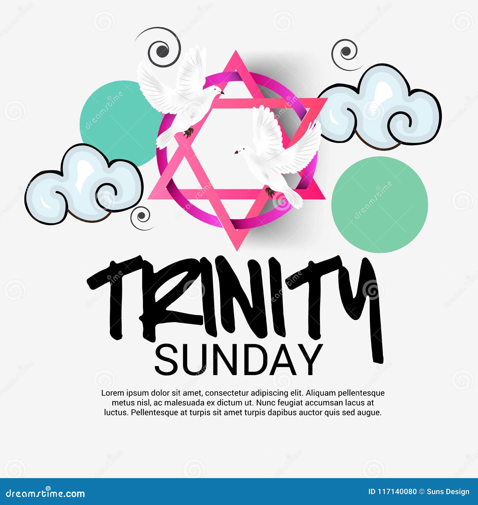 Trinity Sunday. stock illustration. Illustration of banner - 117140080