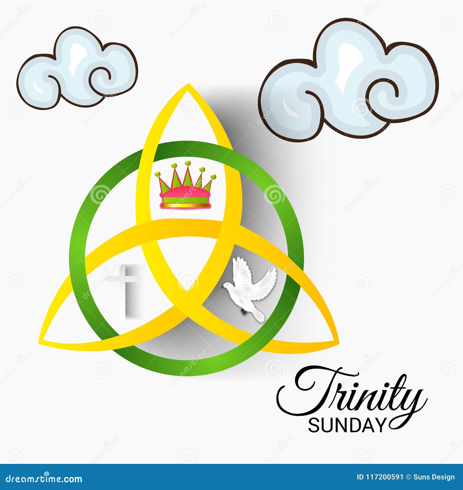 Trinity Sunday. stock illustration. Illustration of symbol - 117200591