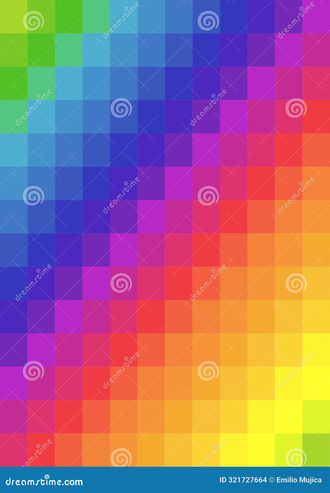 Pattern of Squares Different Colors Like a Rainbow. Stock Illustration ...