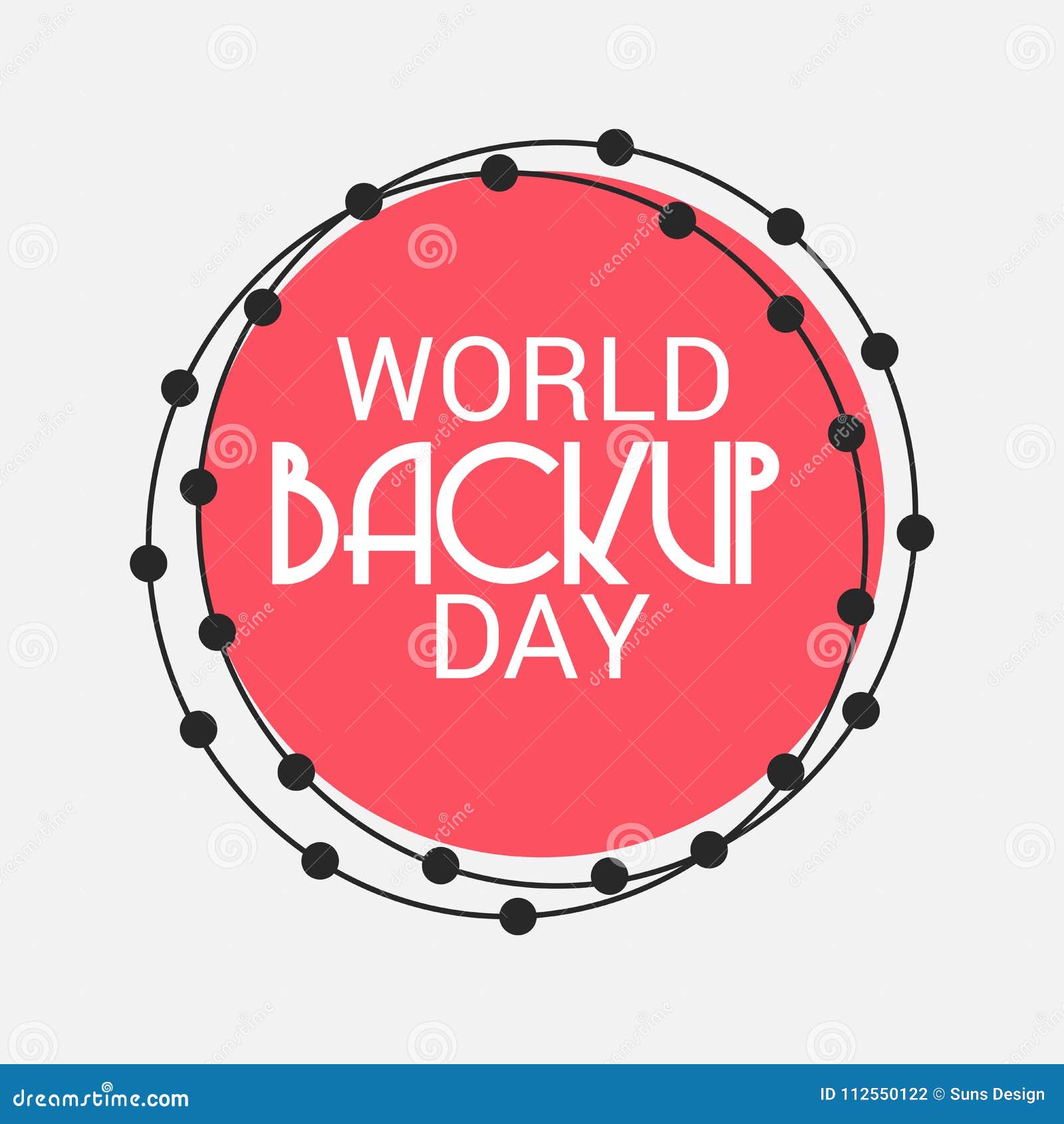 World Backup Day. stock illustration. Illustration of download - 112550122