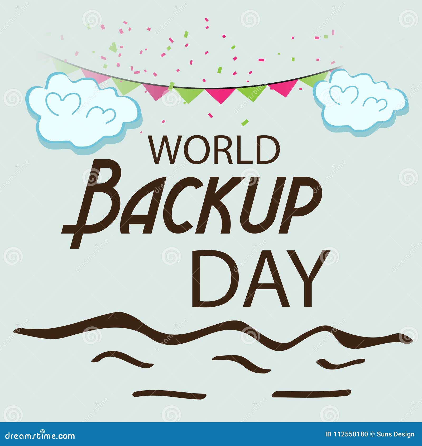 World Backup Day. stock illustration. Illustration of cloud - 112550180
