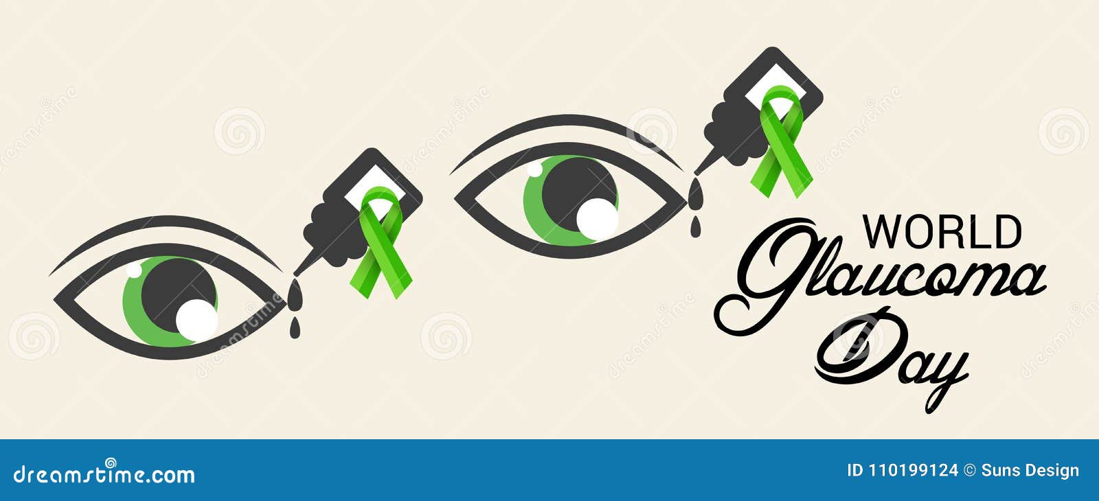 World Glaucoma Day. stock illustration. Illustration of human - 110199124