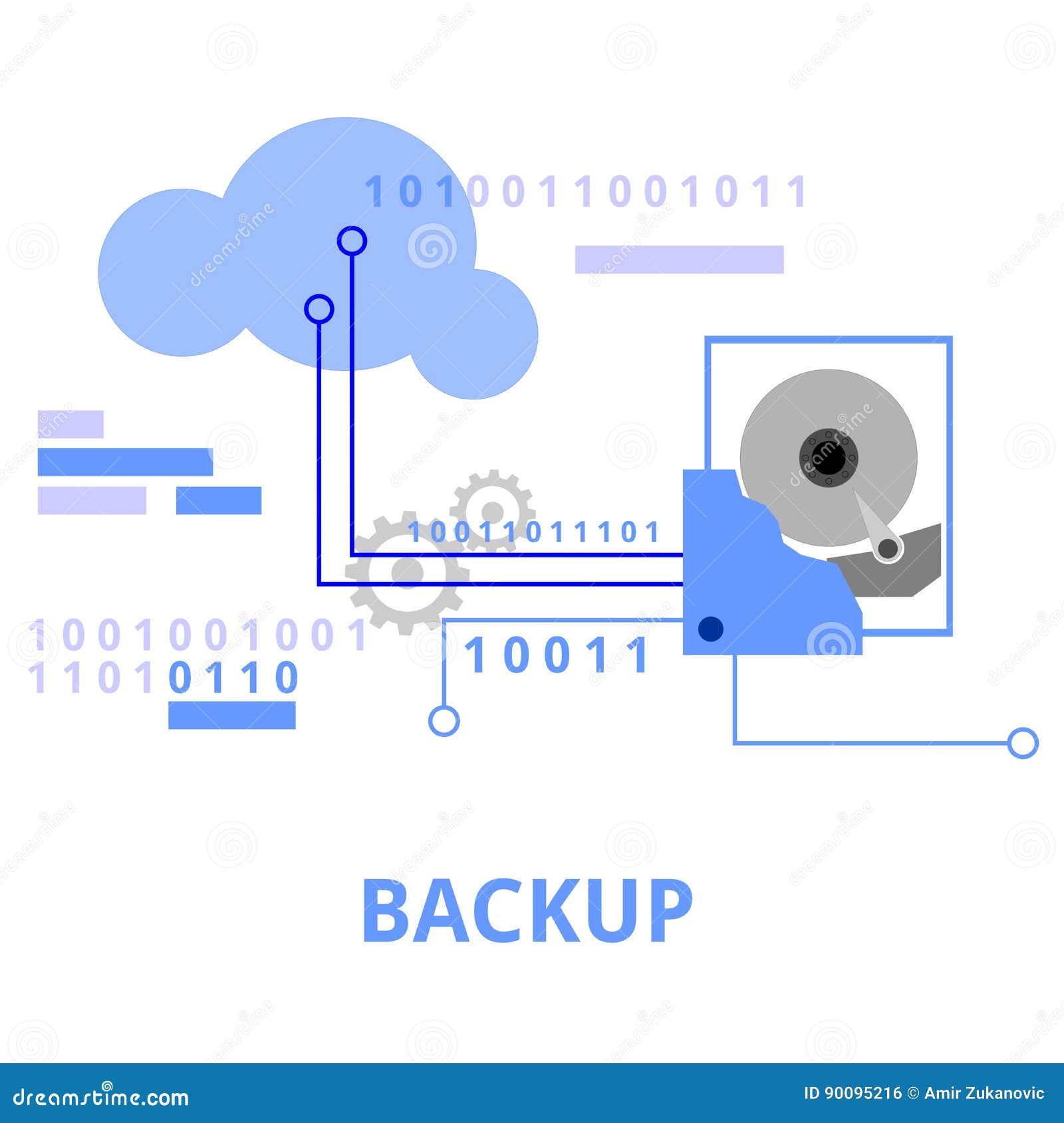Illustration - backup stock vector. Illustration of transfer - 90095216
