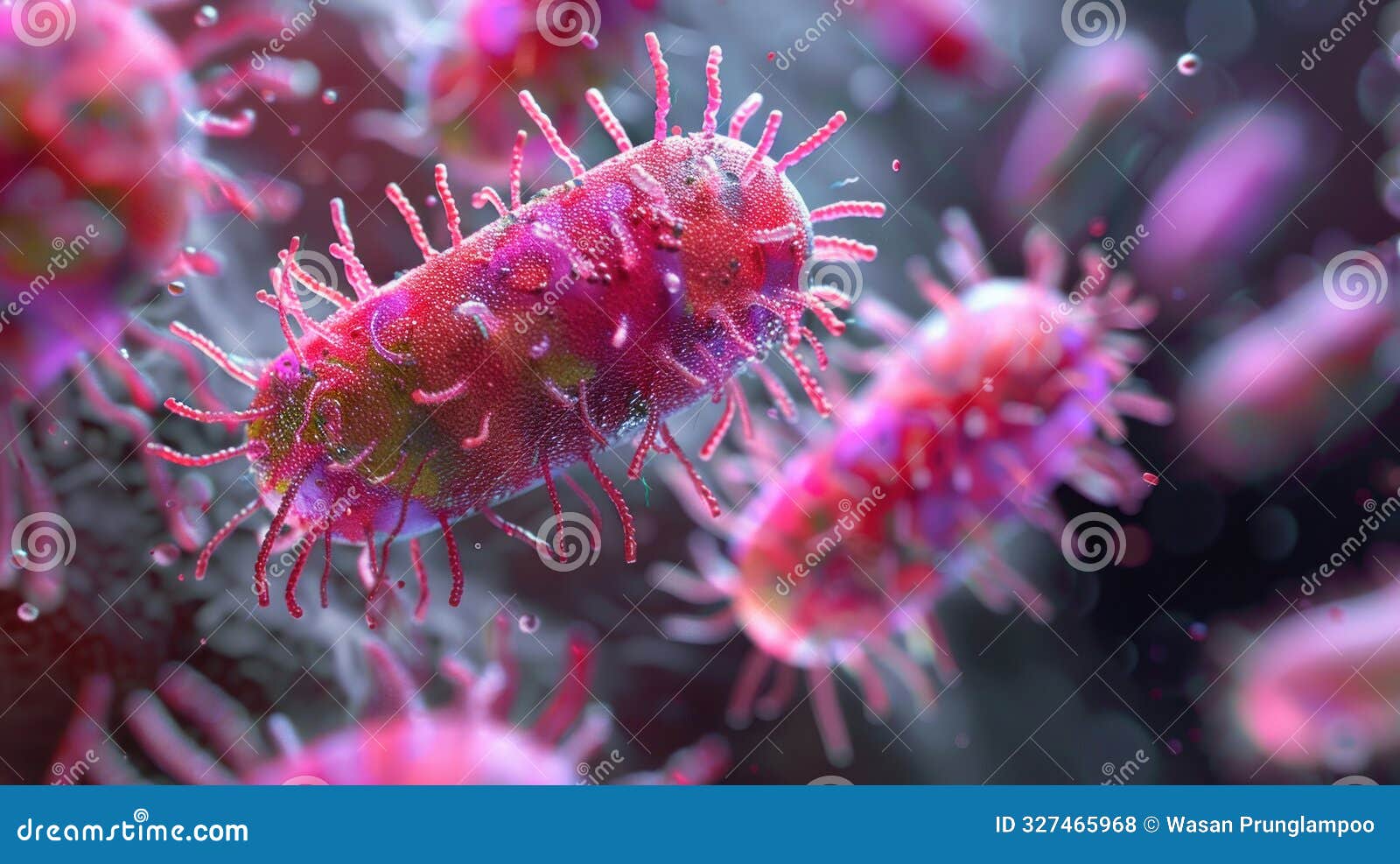 An Illustration of Bacterial Cell Division, Explaining Microbial ...