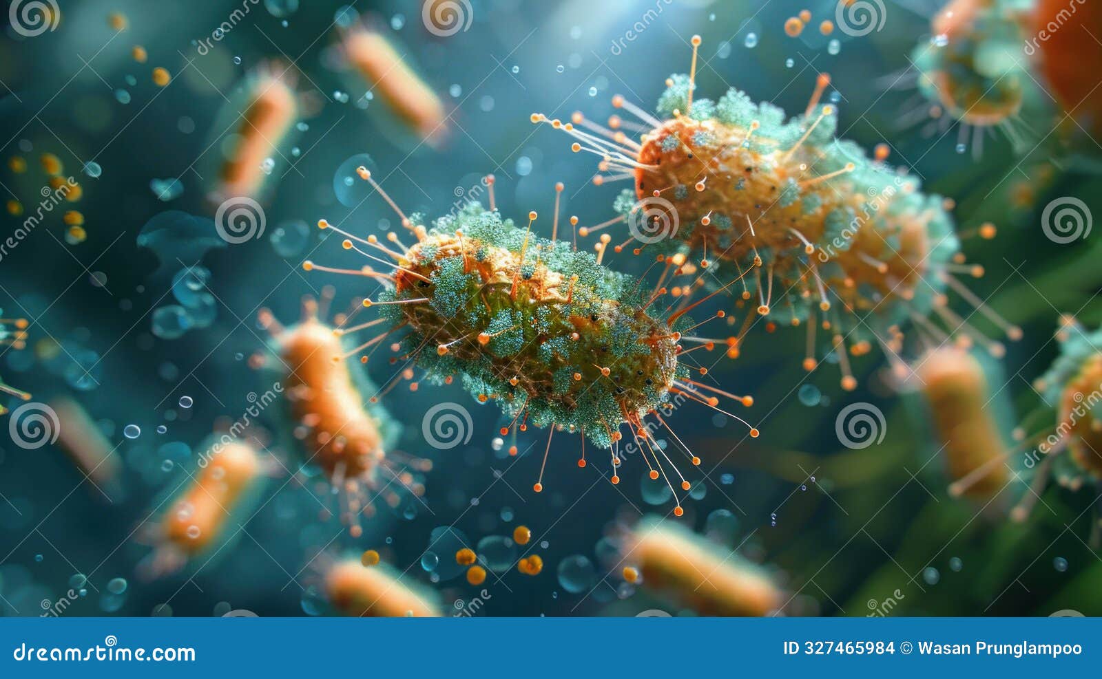 An Illustration of Bacterial Cell Division, Explaining Microbial ...