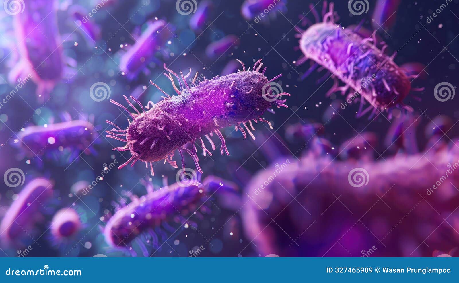 An Illustration of Bacterial Cell Division, Explaining Microbial ...