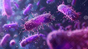 An Illustration of Bacterial Cell Division, Explaining Microbial ...