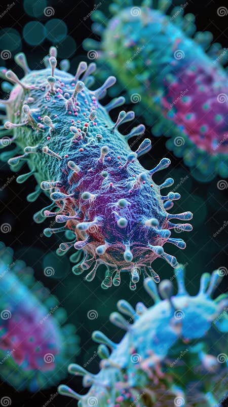 An Illustration of Bacterial Cell Division, Explaining Microbial ...