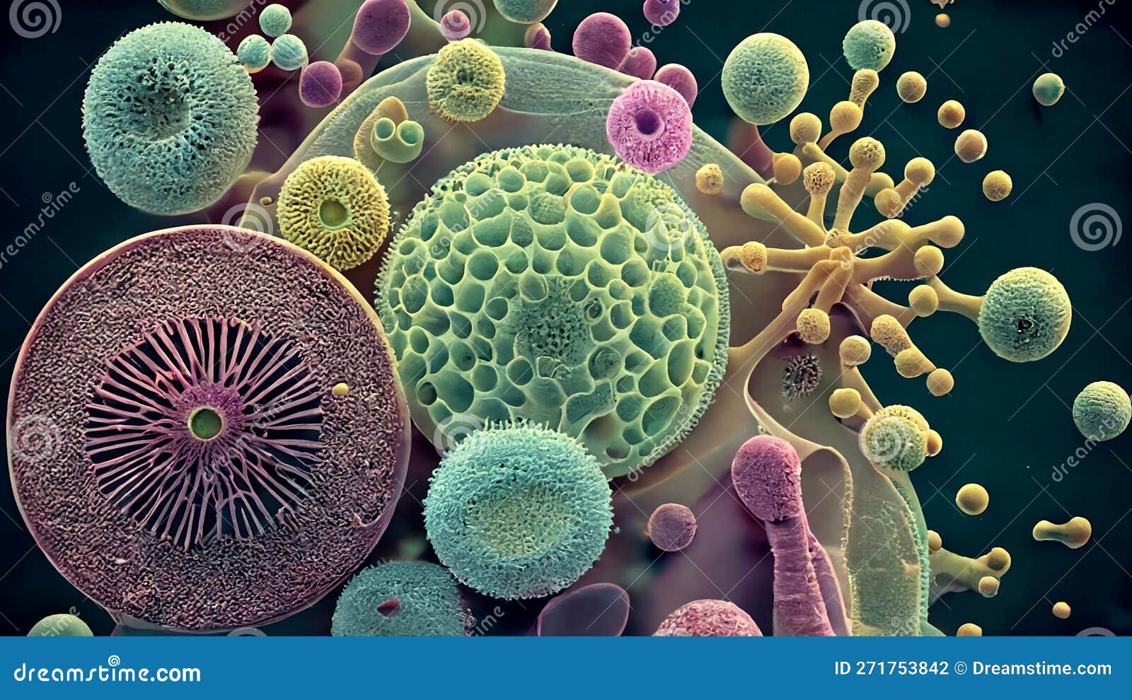 Illustration of Bactery Under Microscope Zoom View Stock Illustration ...