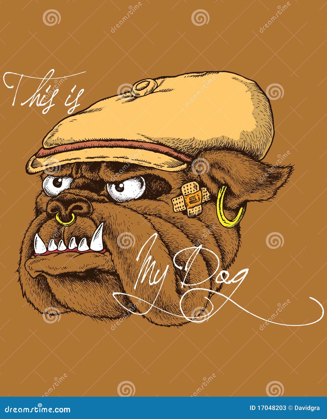 Illustration of bad dog stock vector. Illustration of isolated - 17048203