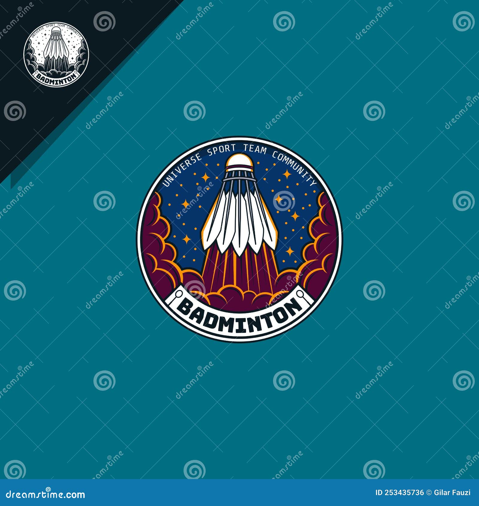 Badminton with Rocket Logo Emblem Stock Vector - Illustration of ...