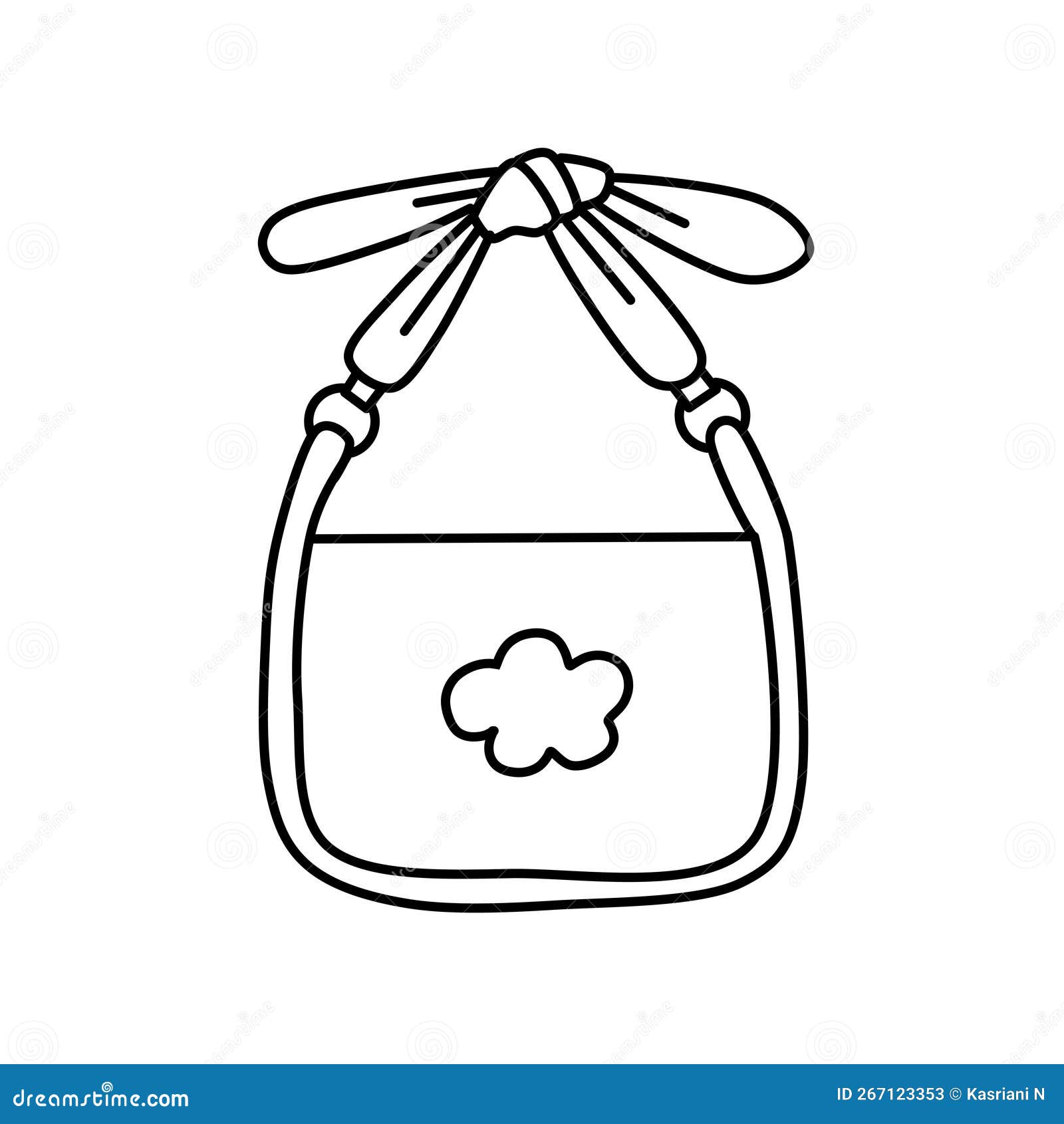 The Illustration of Bag for Coloring. Coloring for Children Stock ...
