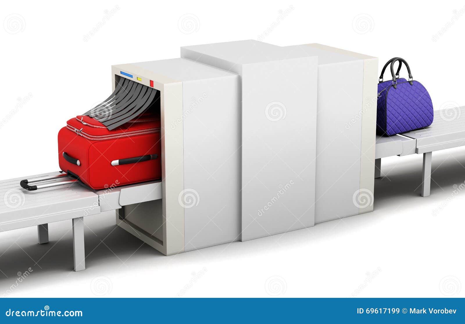 X-Ray Baggage Scanner Drawings Cartoon Vector | CartoonDealer.com ...