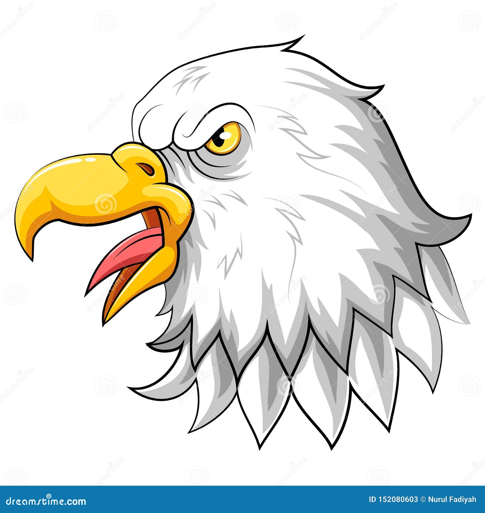 Bald Eagle Head Cartoon Vector | CartoonDealer.com #152080603