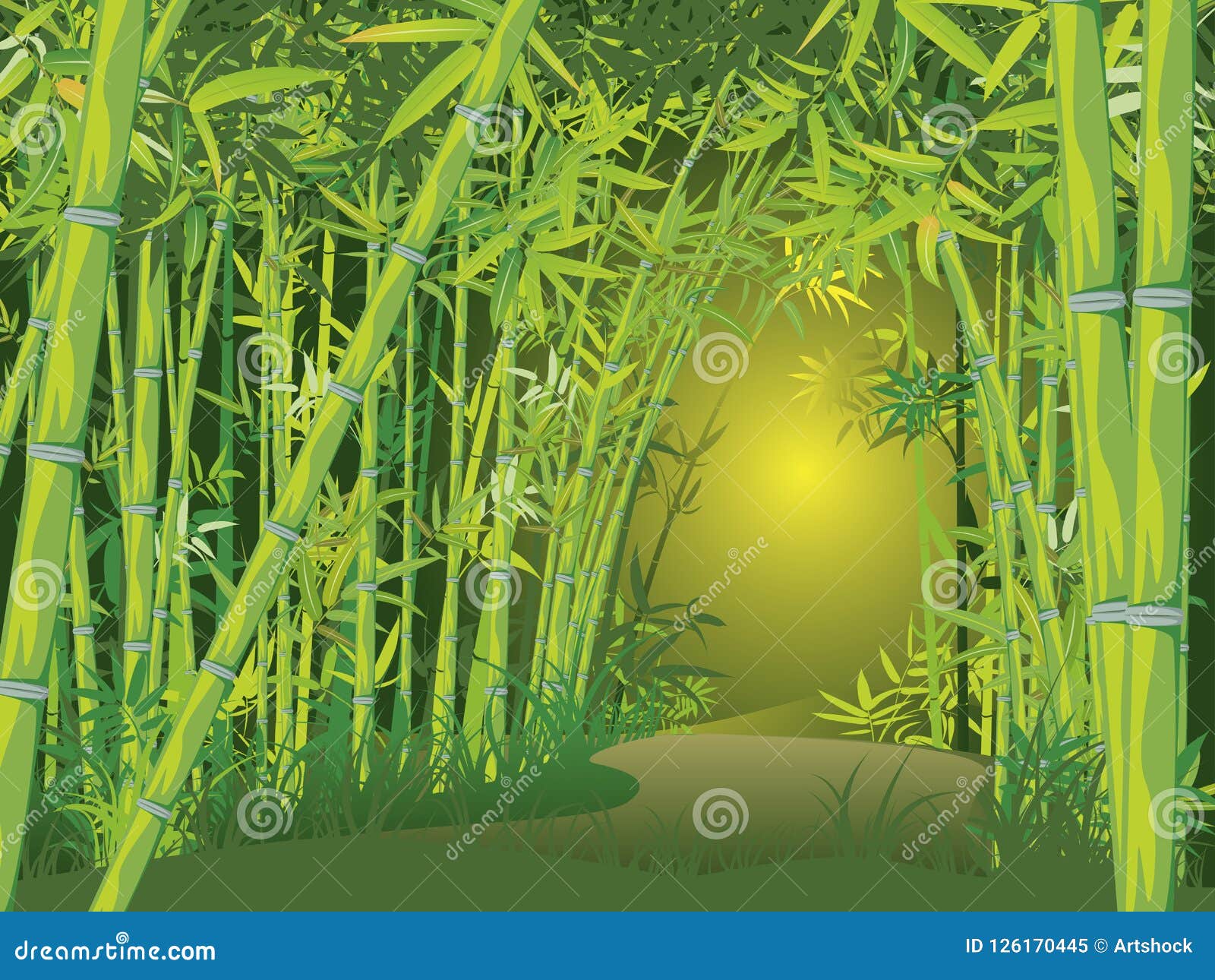 Bamboo forest scene stock vector. Illustration of design - 126170445 Bamboo forest scene stock vector. Illustration of design - 126170445