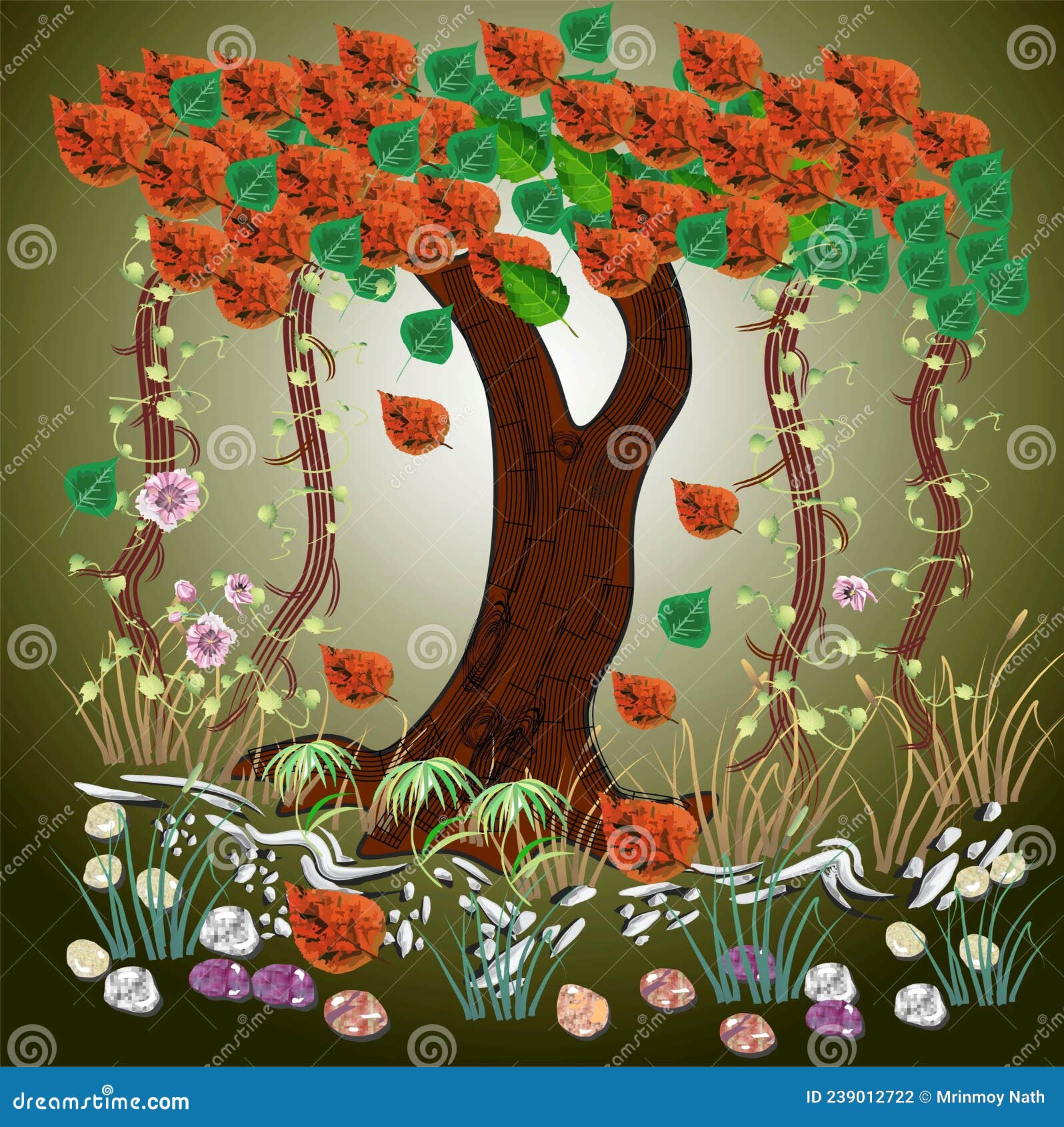 That is the Illustration of Baniyan Tree Which is Looking Very ...