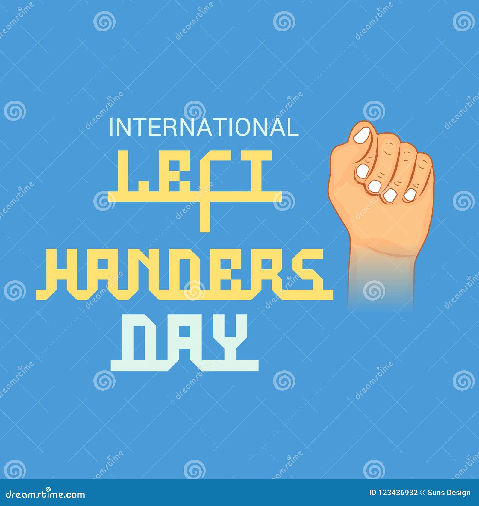 International Left Handers Day. Stock Illustration - Illustration of ...