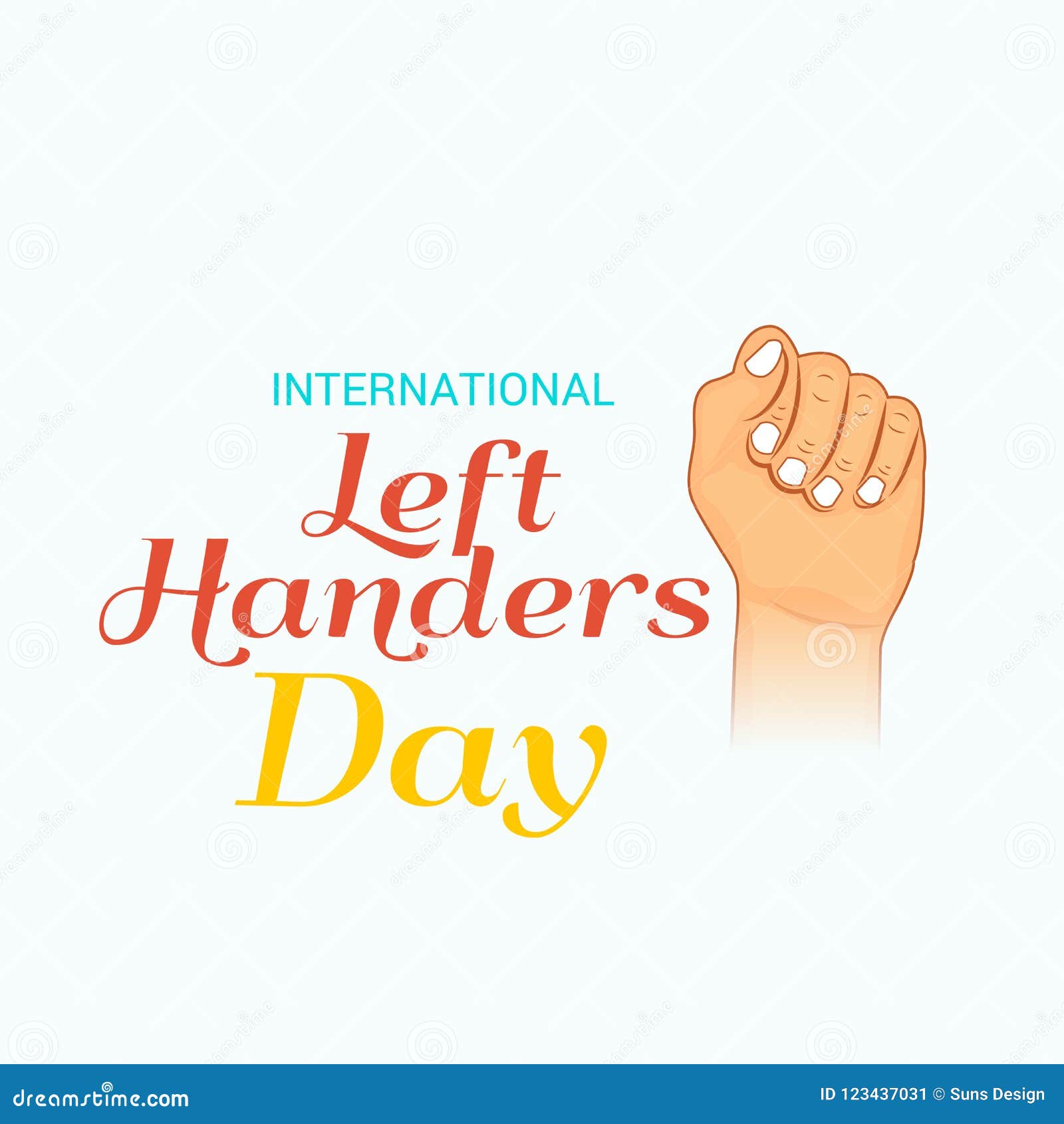 International Left Handers Day. Stock Illustration - Illustration of ...