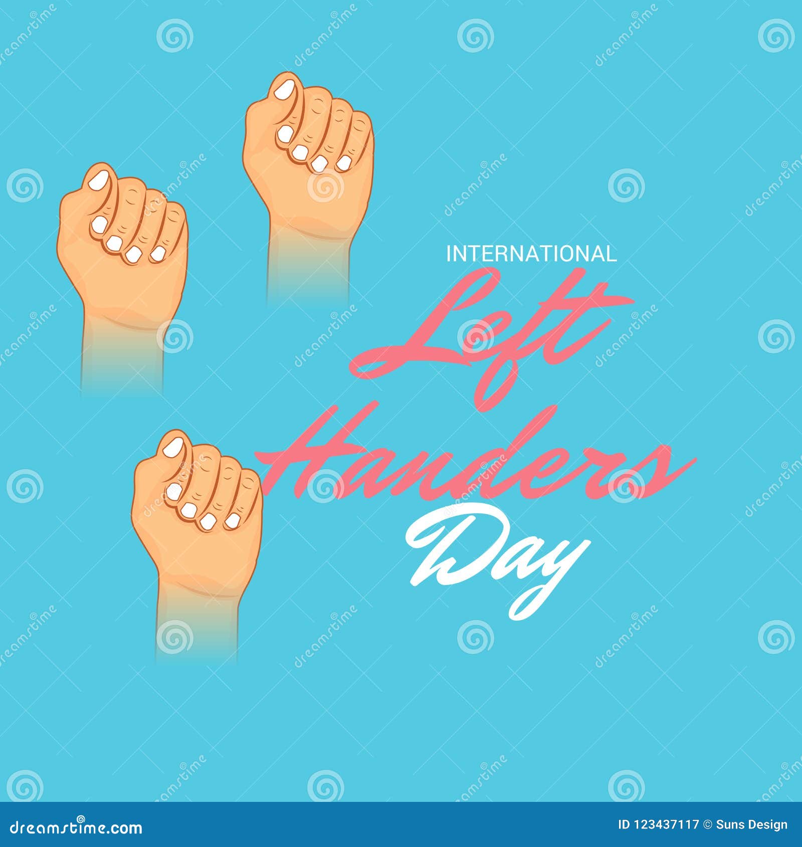 International Left Handers Day. Stock Illustration - Illustration of ...