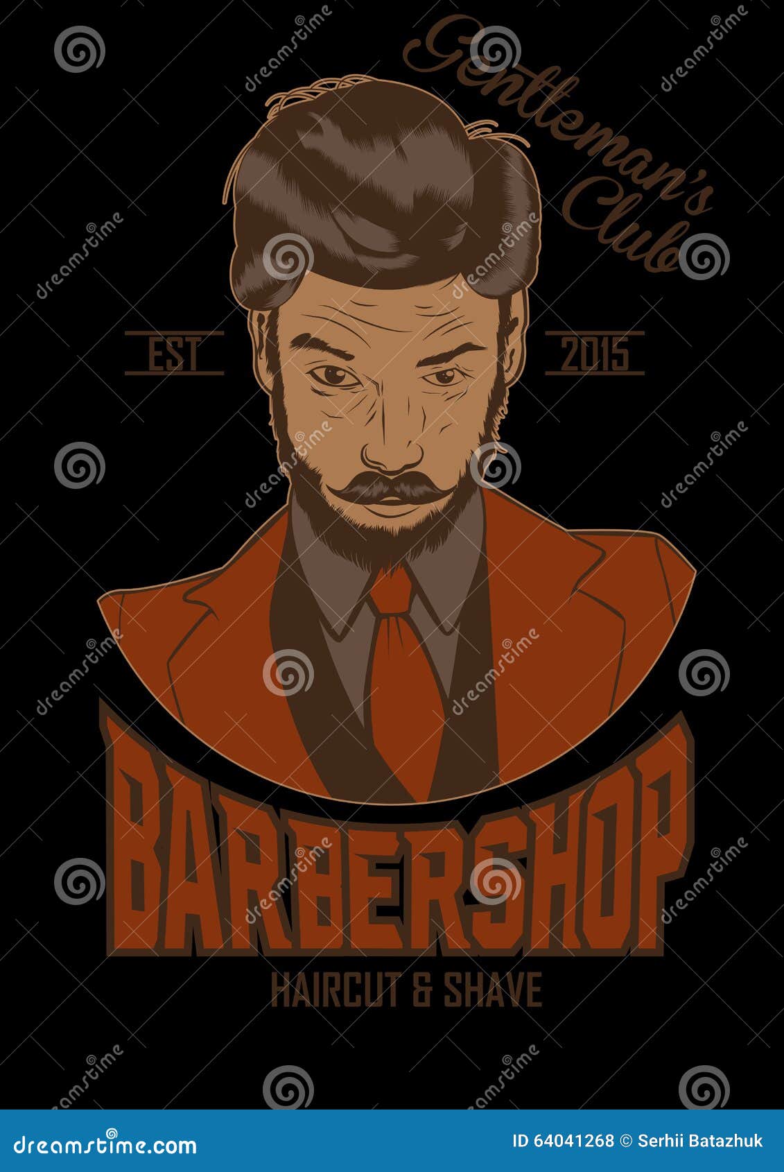 Illustration of Barber Man. Vector Stock Vector - Illustration of hair ...