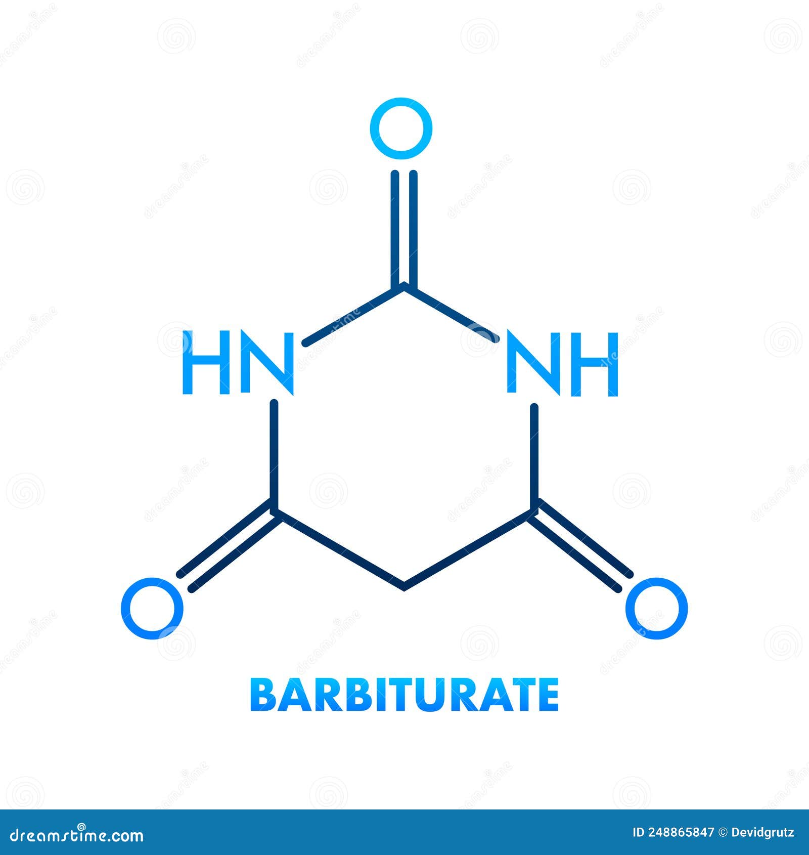 Illustration with Barbiturate for Medical Design. Vector Illustration ...