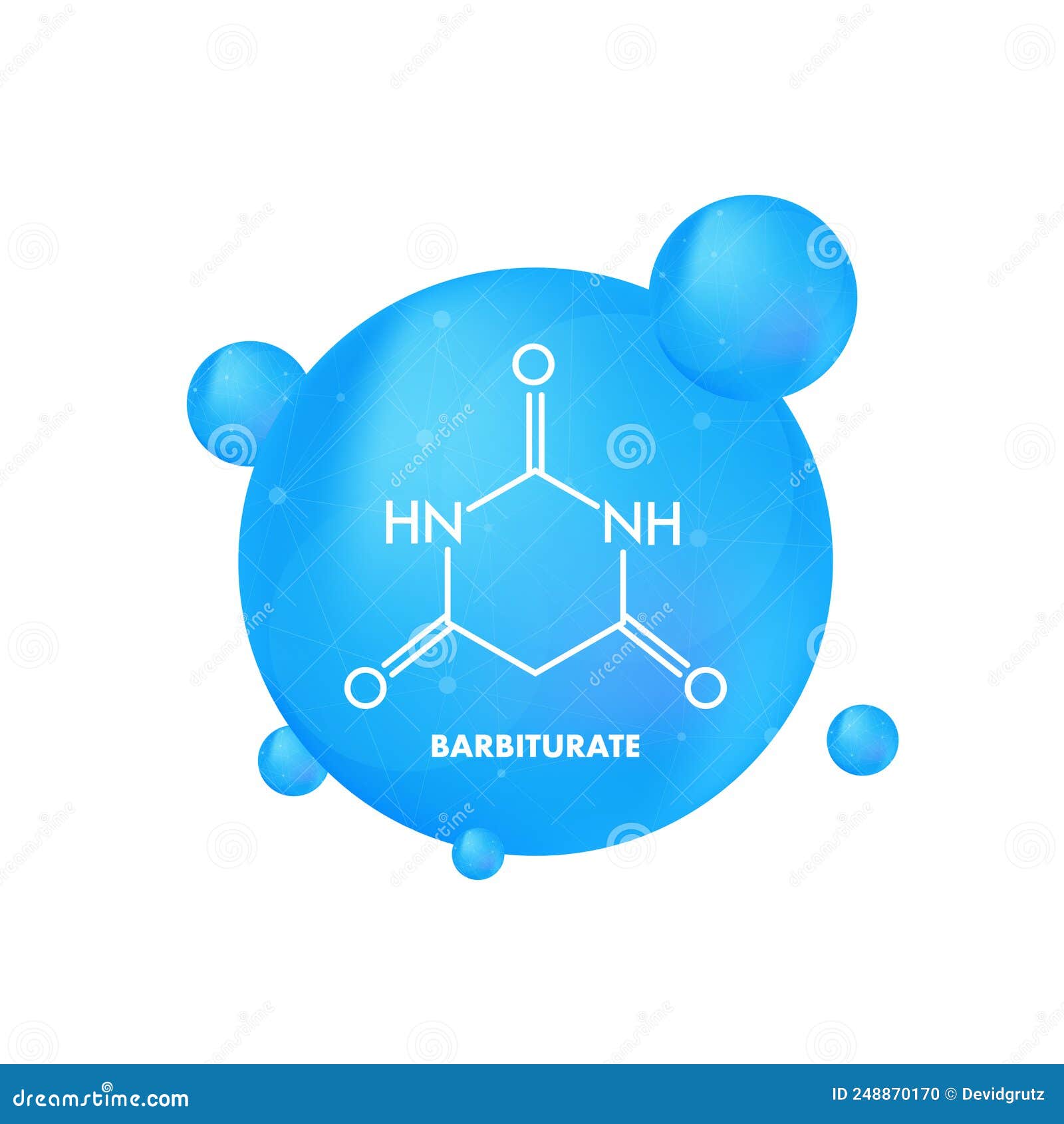 Illustration with Barbiturate for Medical Design. Vector Illustration ...