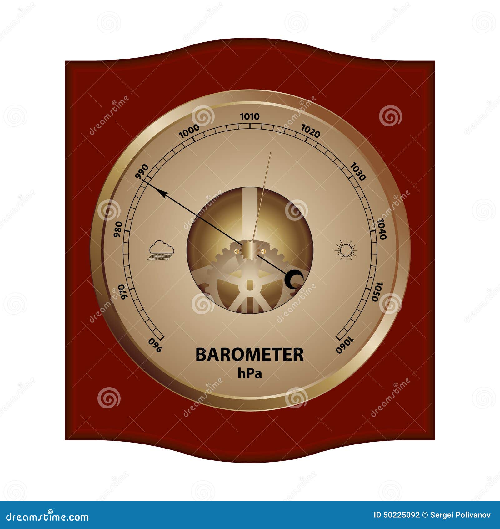 Illustration of barometer stock vector. Illustration of pressure - 50225092