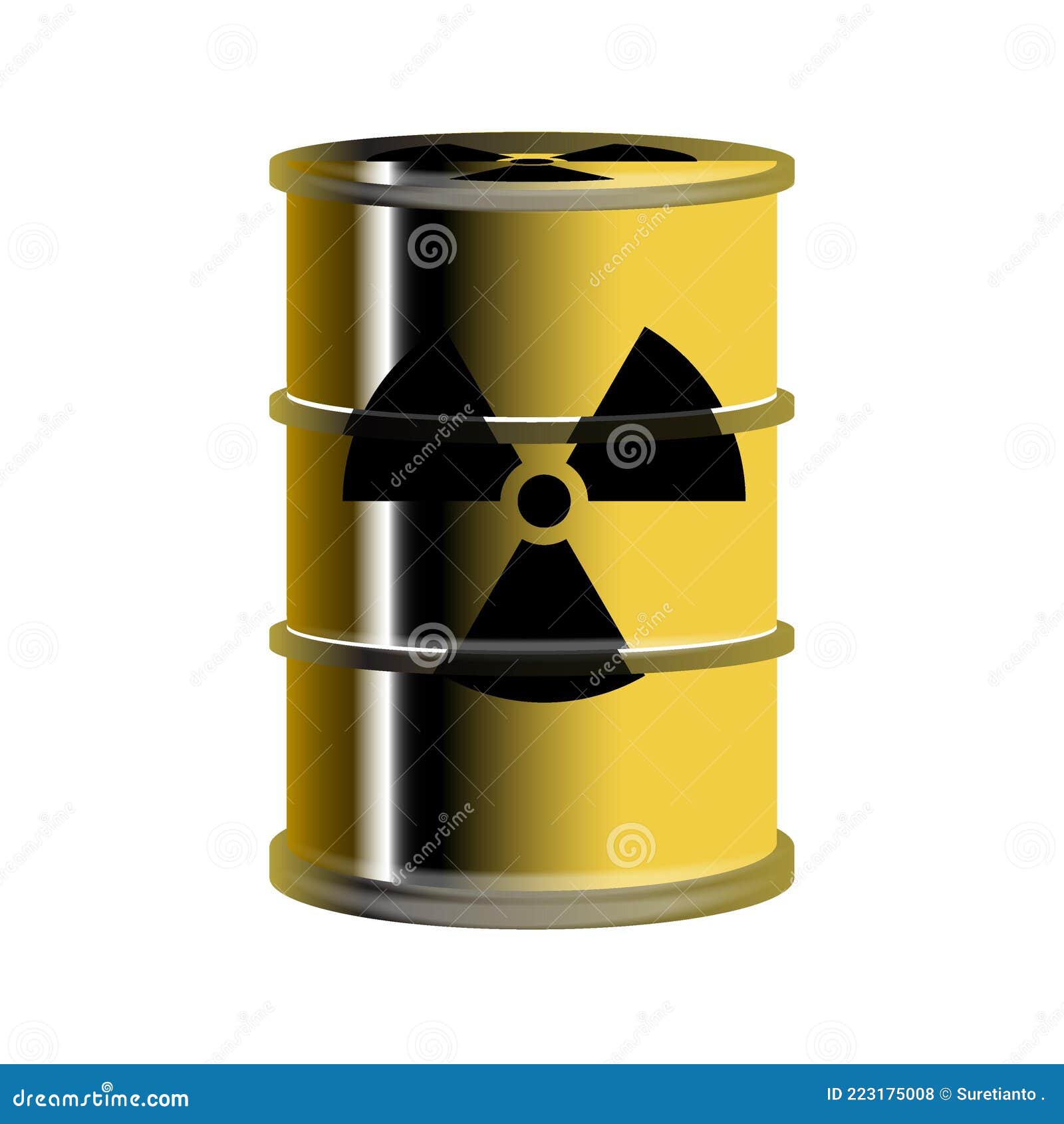 Barrel With Radioactive Waste In Flat Design. Acid Puddle. Ecological ...
