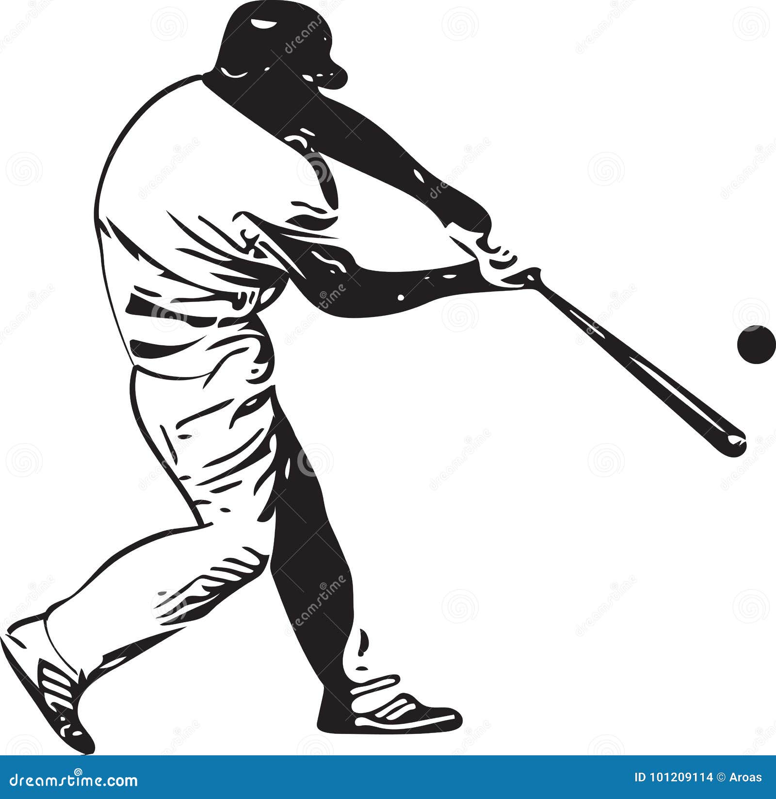 Illustration of Baseball Player Playing Stock Vector - Illustration of ...