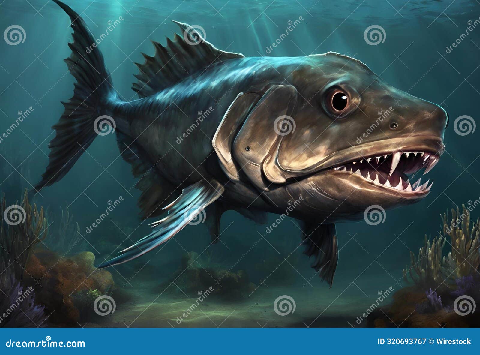 This Illustration is Based on the Artwork of a Giant Fish Stock ...