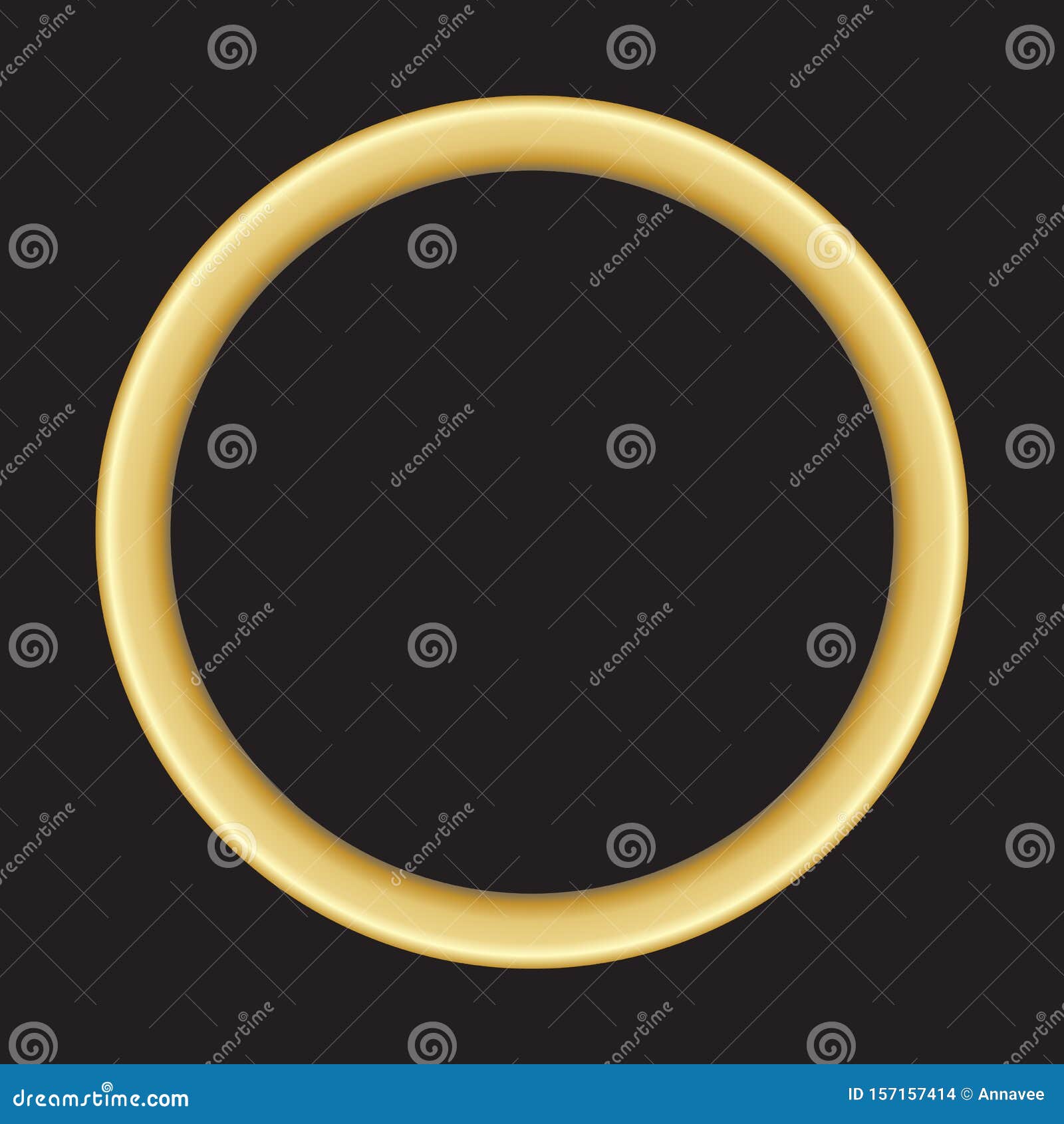 Round Golden Frame on Black Stock Vector - Illustration of original ...