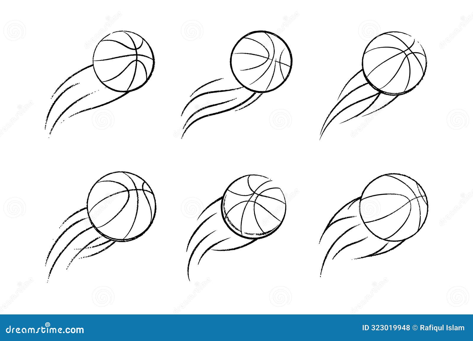 A Slam Dunk in the Making Vector Illustration of a Basketball Soaring ...