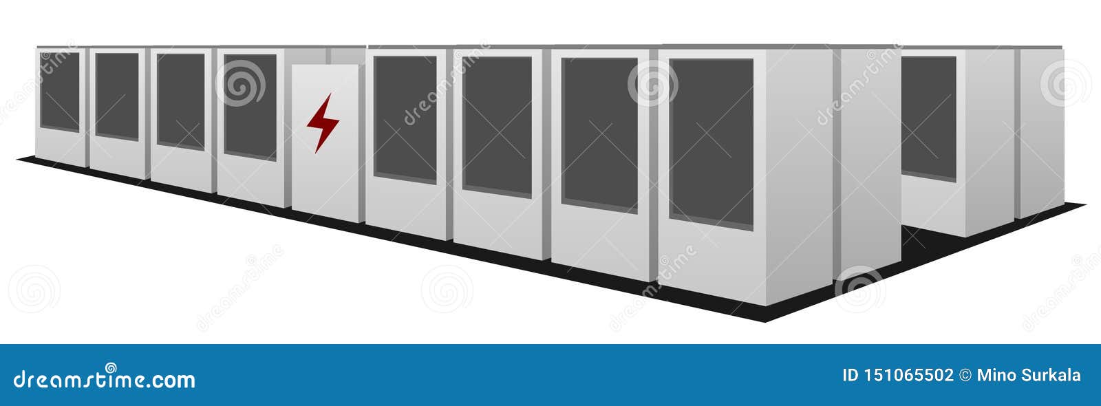 Illustration of a Battery Storage System Which Stores Clean Electricity ...