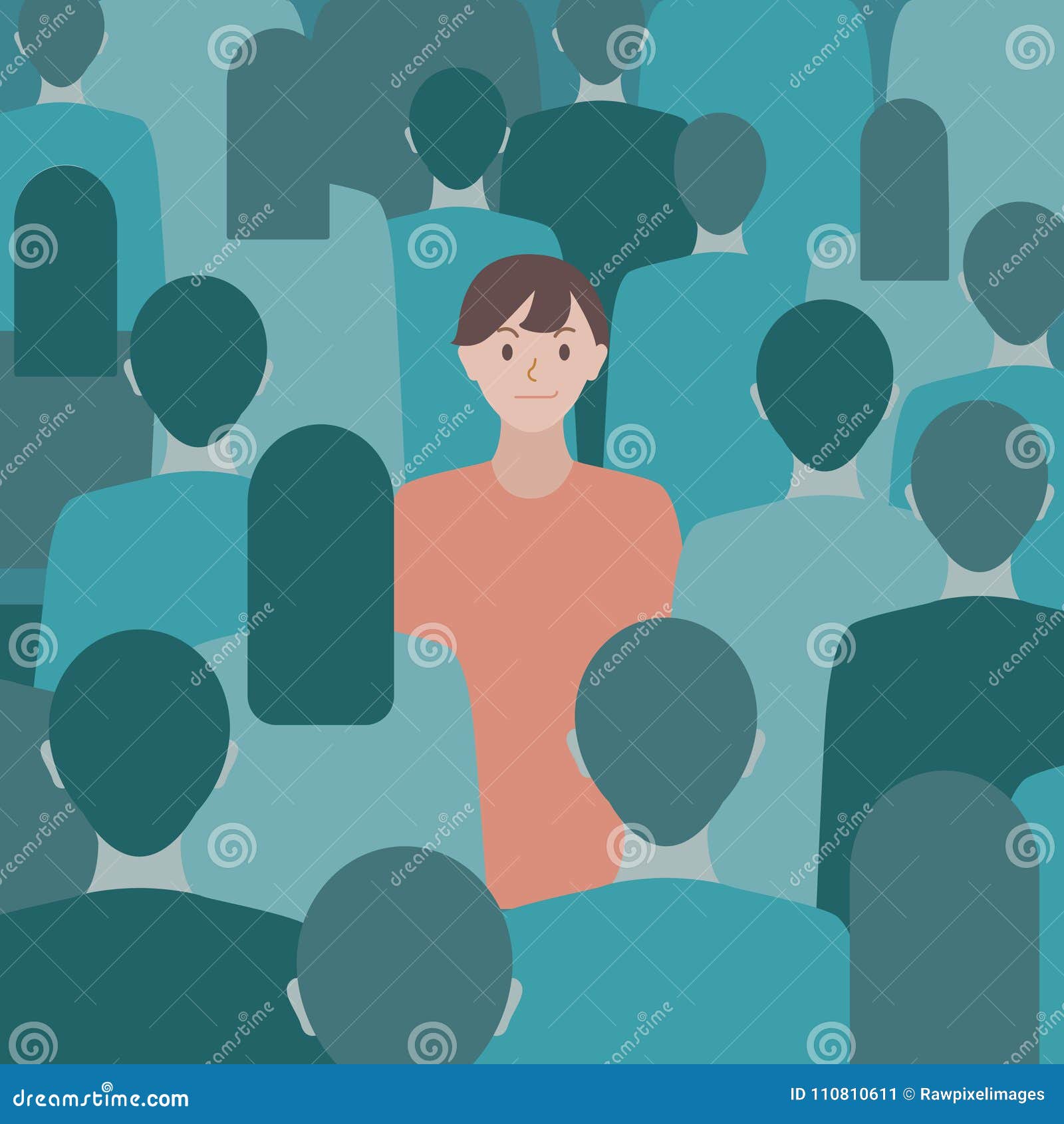 Illustration of Be Different Concept Stock Illustration - Illustration ...