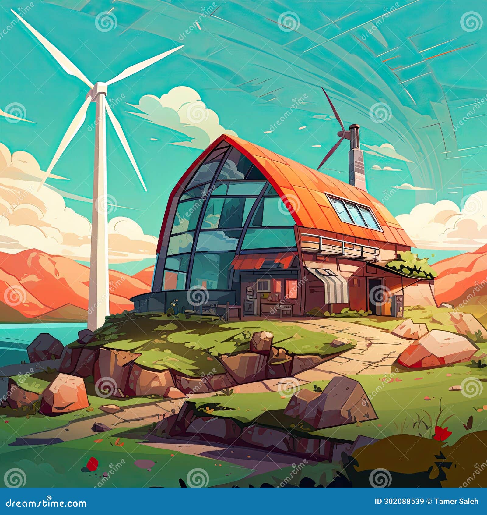 Summer Brach Illustration Stock Illustration Illustration Of Back 302088539