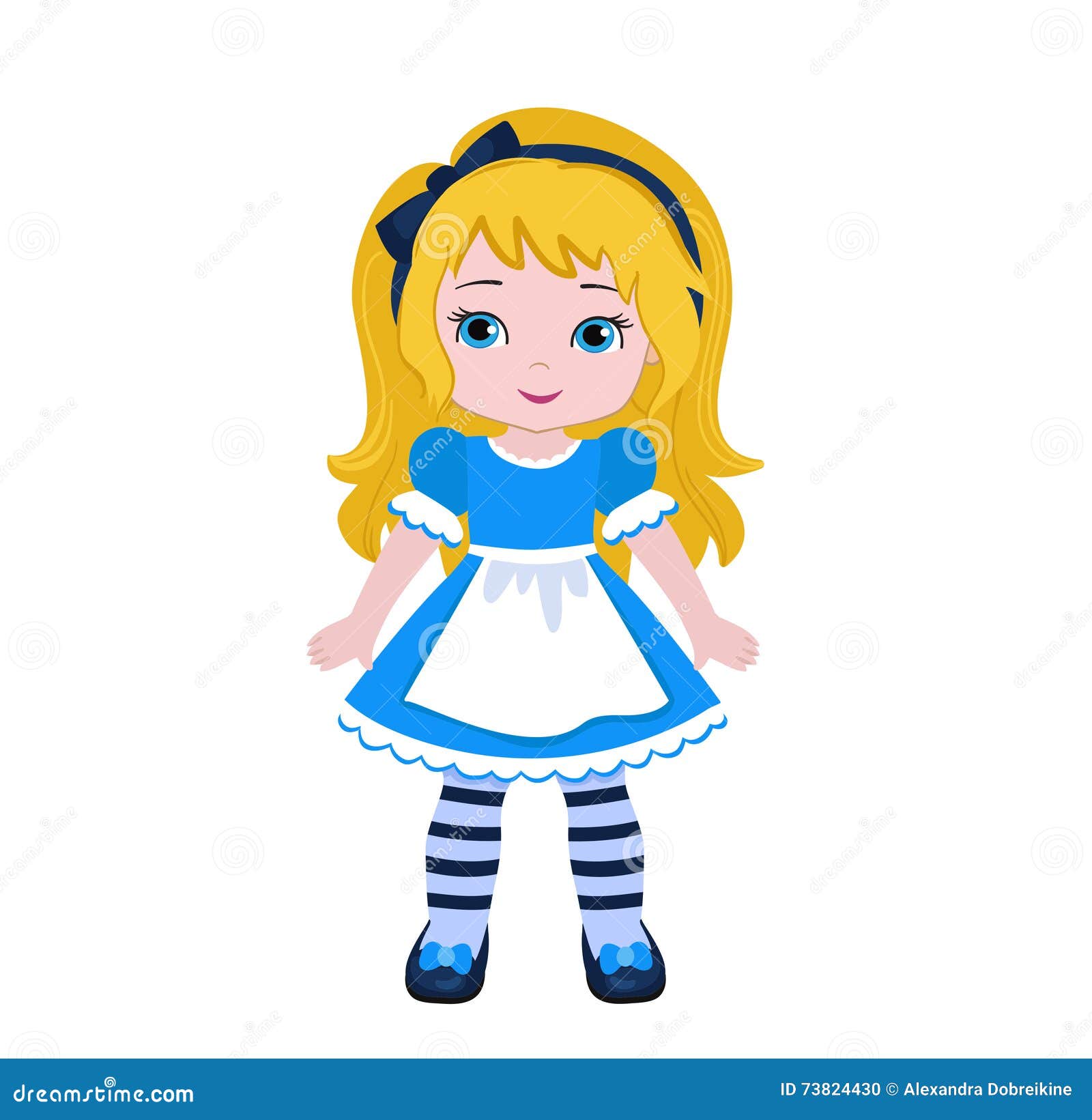 Illustration of Beautiful Alice from Wonderland. Stock Vector ...