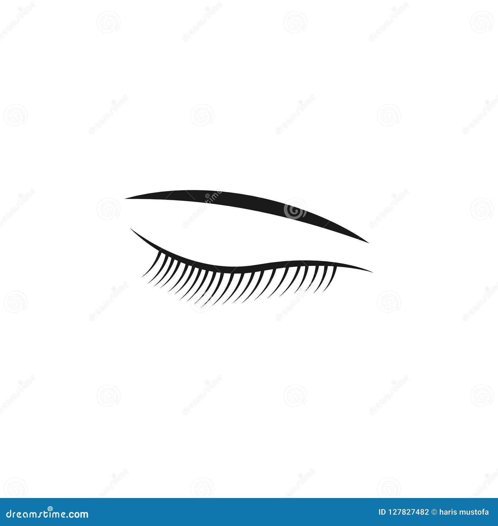 Illustration of Beautiful Eyelash Symbol Template Stock Vector ...